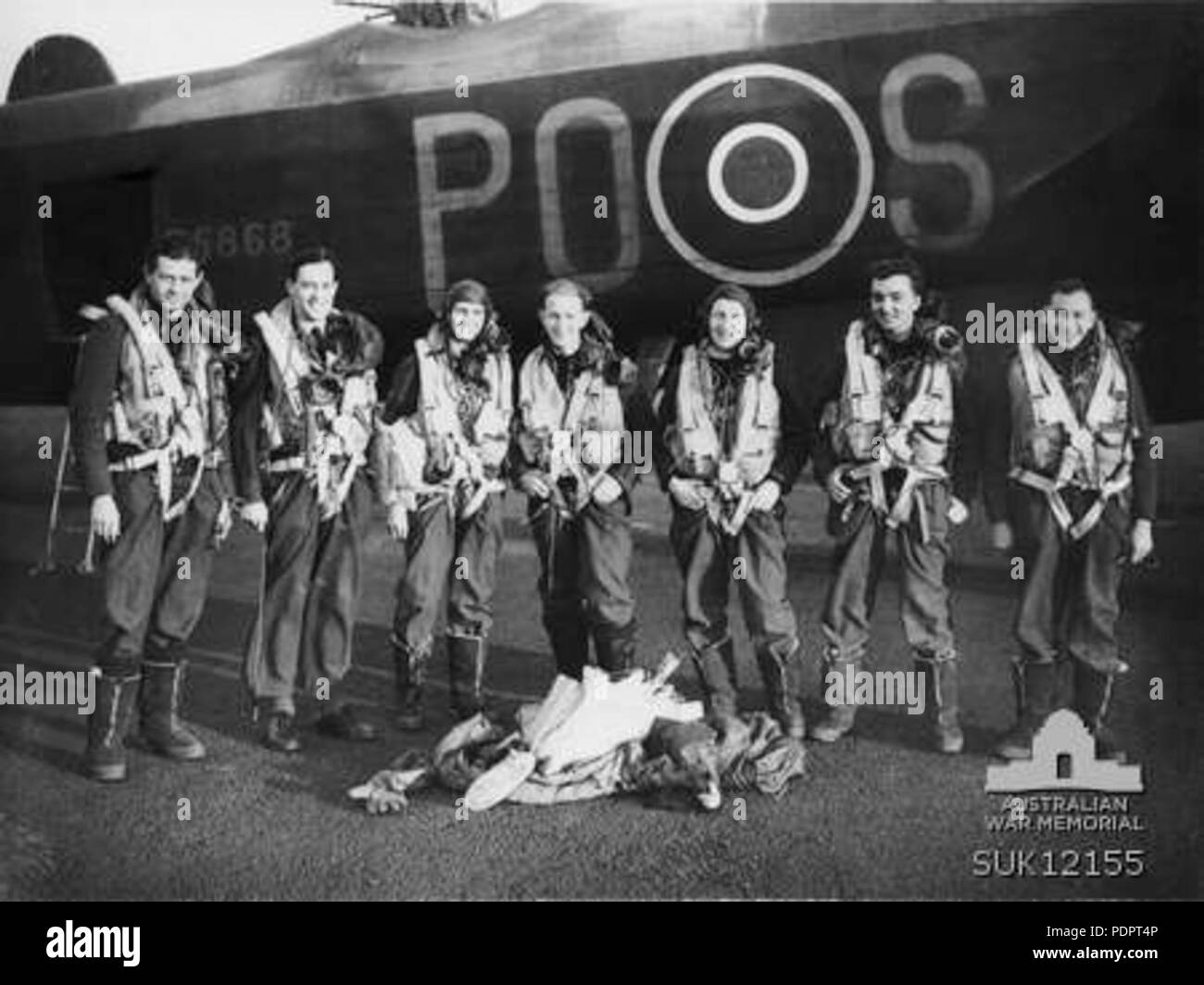 7 467 Squadron RAAF Lancaster S for Sugar and aircrew Waddington 1944 ...