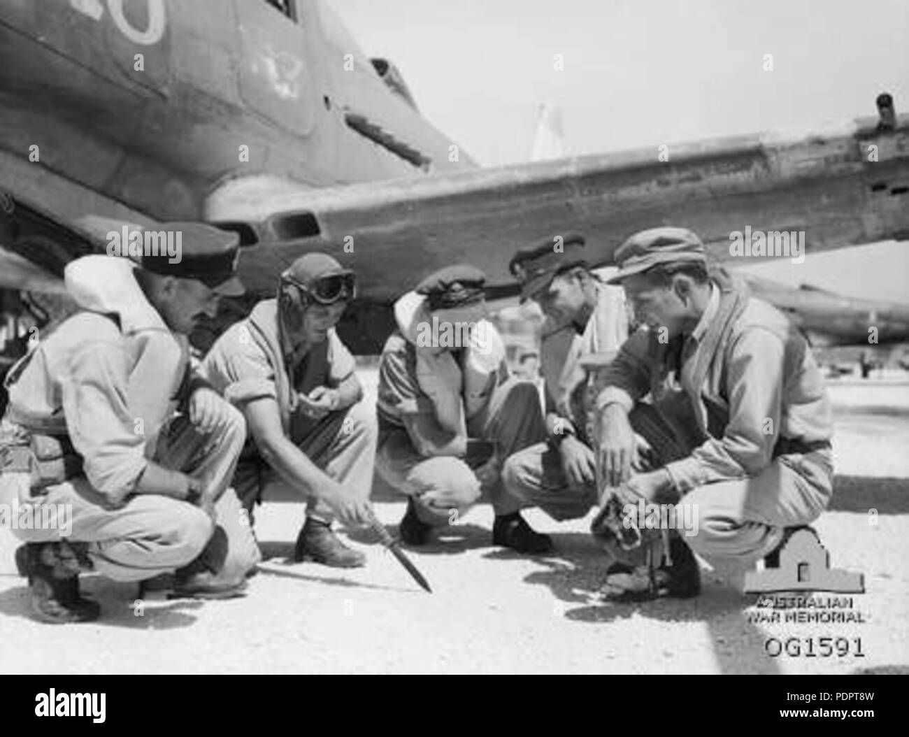 8 8 Squadron RAAF Beaufort aircrew New Guinea Oct 1944 AWM OG1591 Stock ...