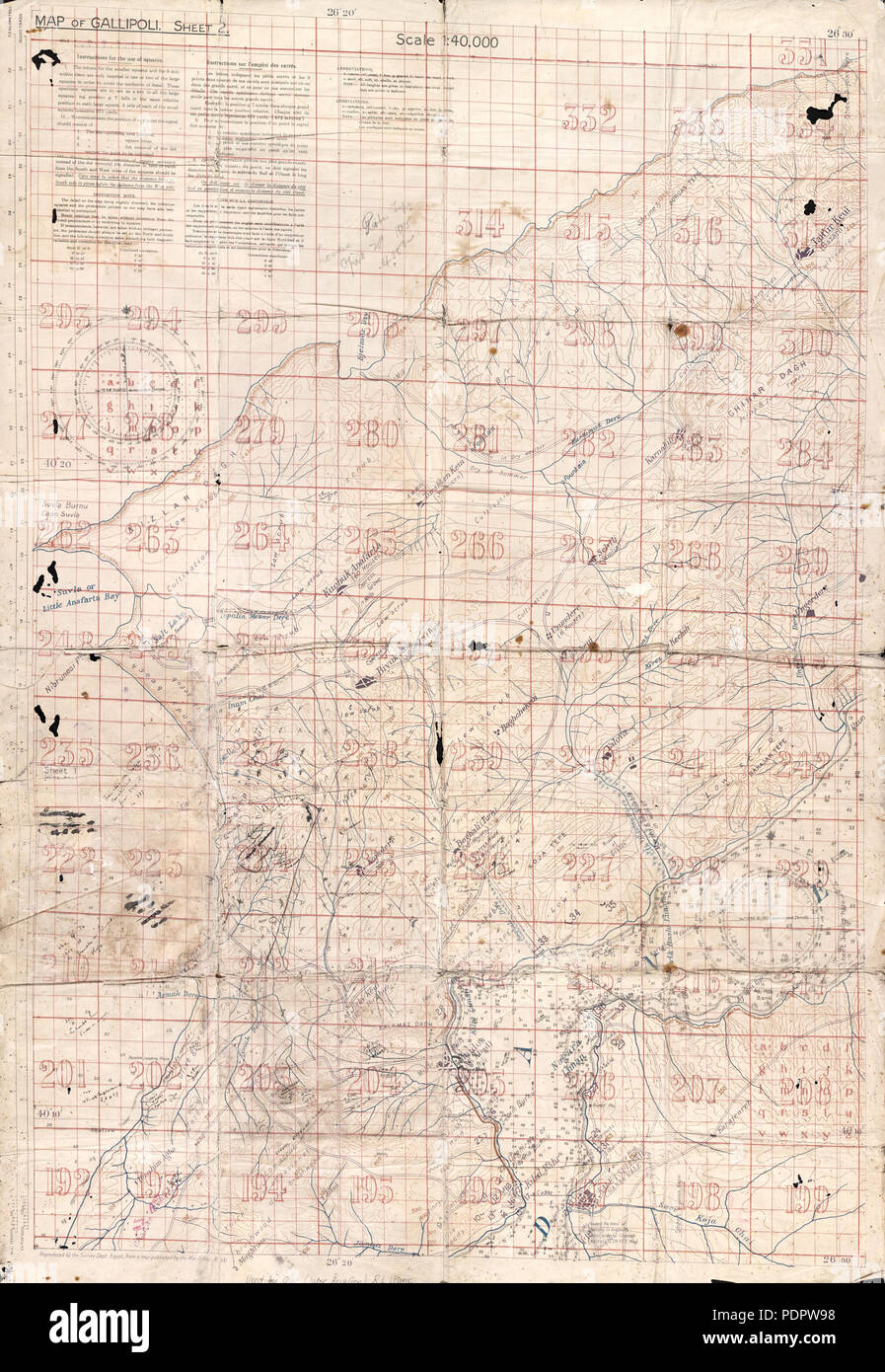 13 Anzac Cove landing map used by Raymond Leane Stock Photo - Alamy