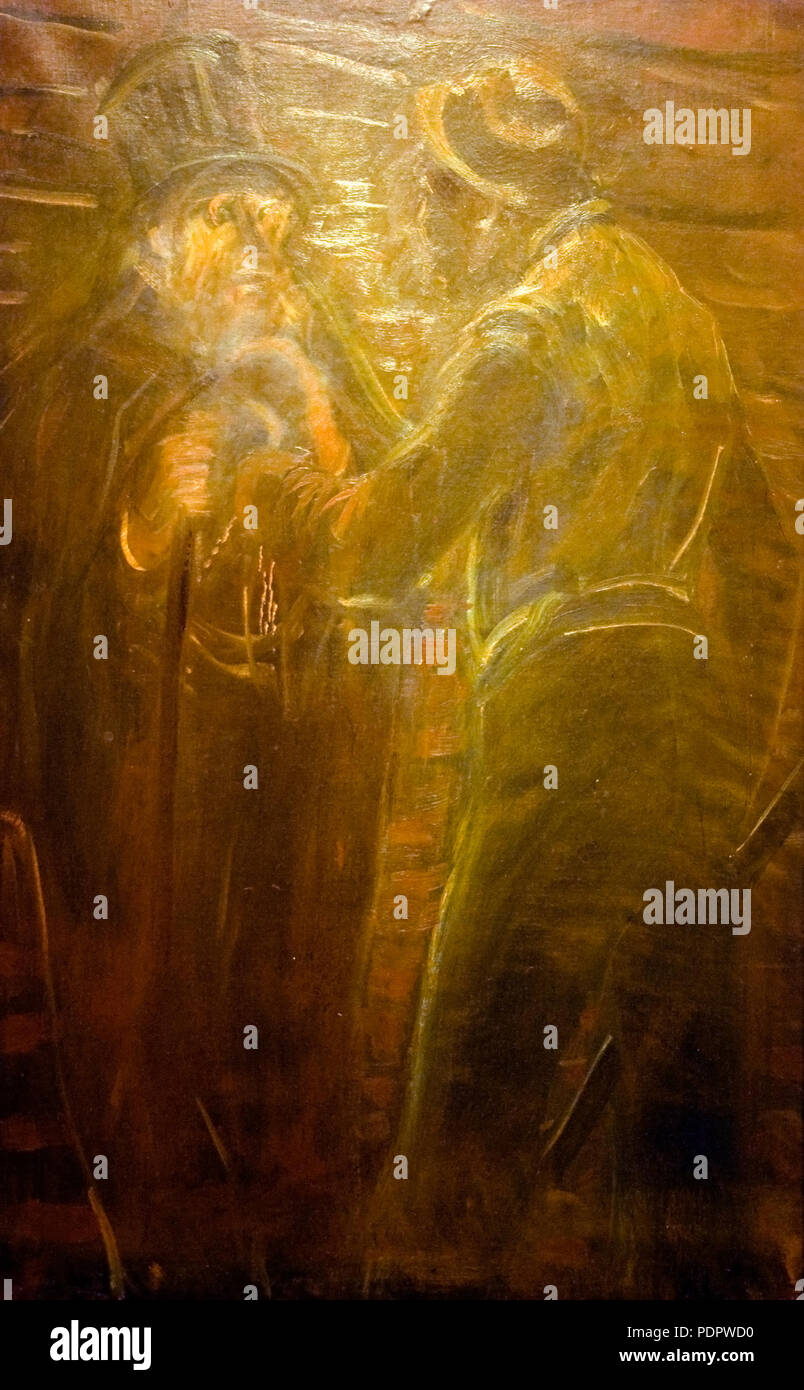 32 Robbery (Painting by Mednyánszky Stock Photo - Alamy