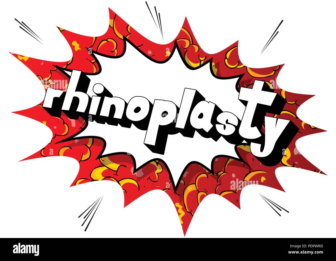 Rhinoplasty (Nose Job) - Comic book style word on abstract background ...
