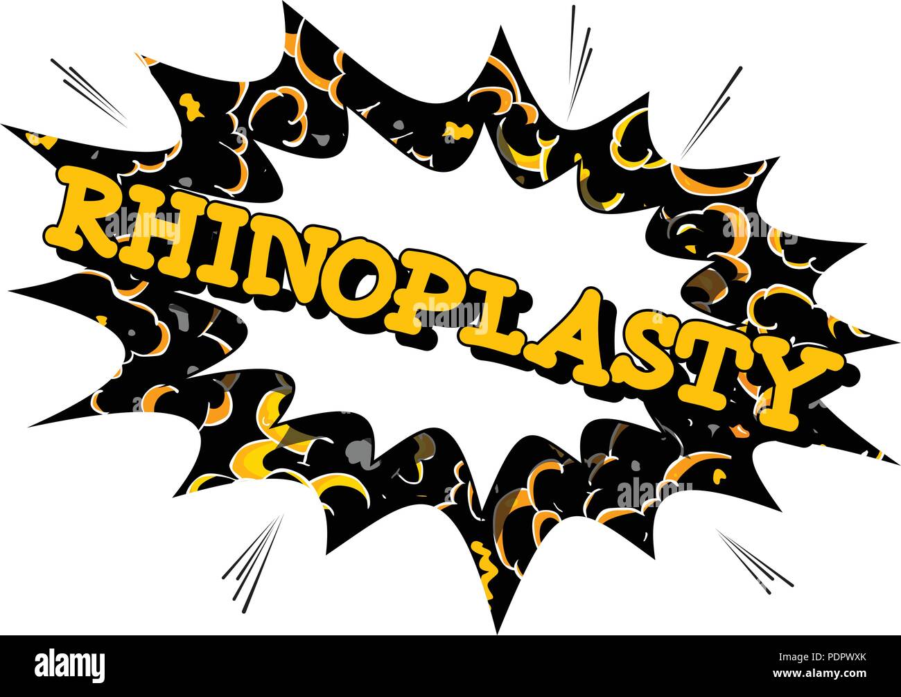 Rhinoplasty (Nose Job) - Comic book style word on abstract background ...