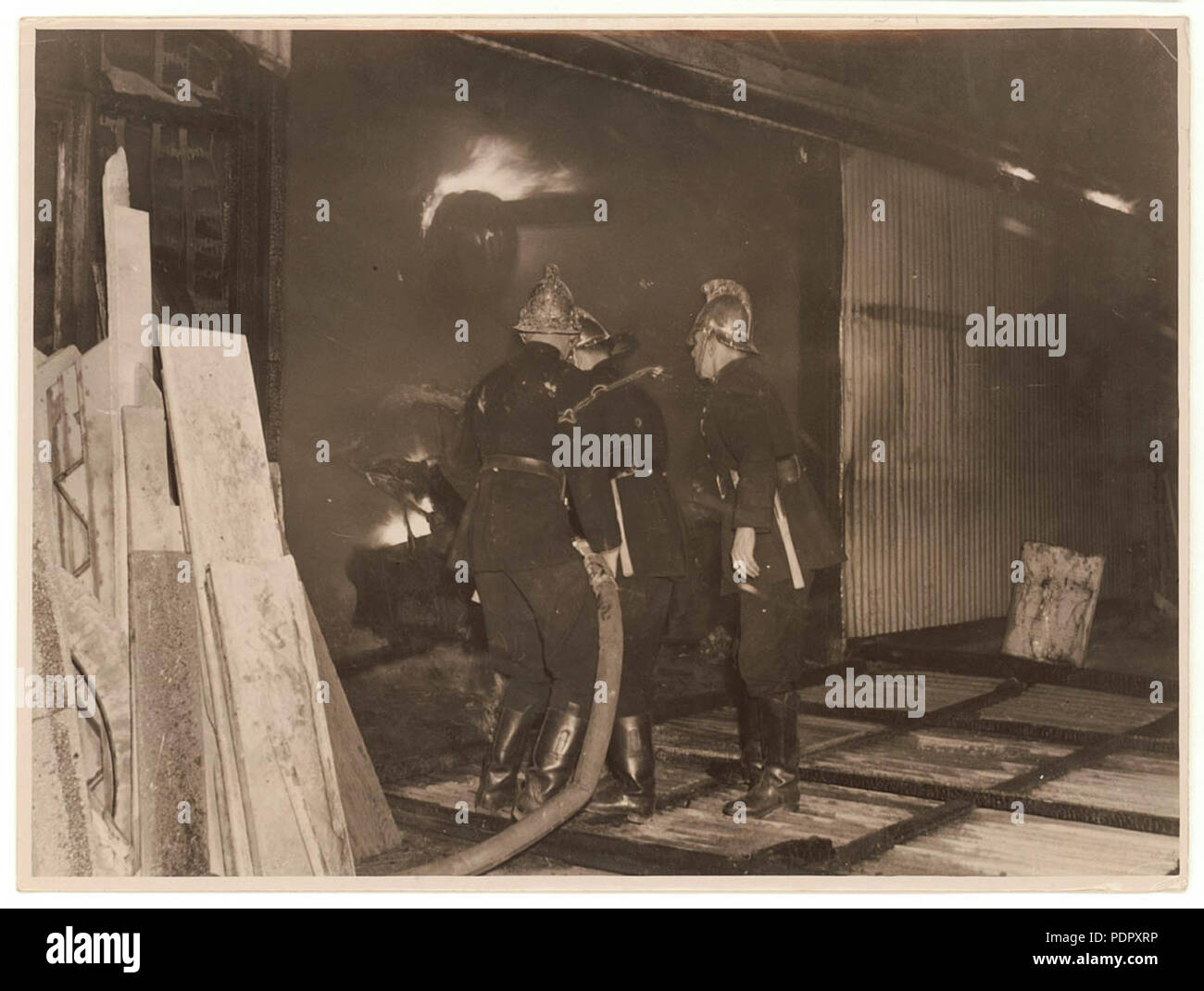 27 Brigade firefighters and Coad's terrazzo factory fire, St. Peters ...