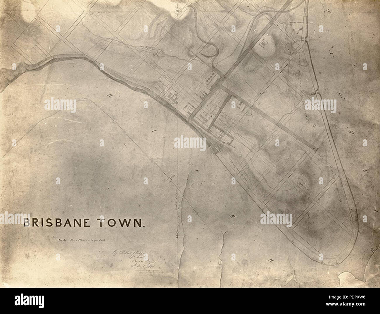 Brisbane river map hi-res stock photography and images - Alamy