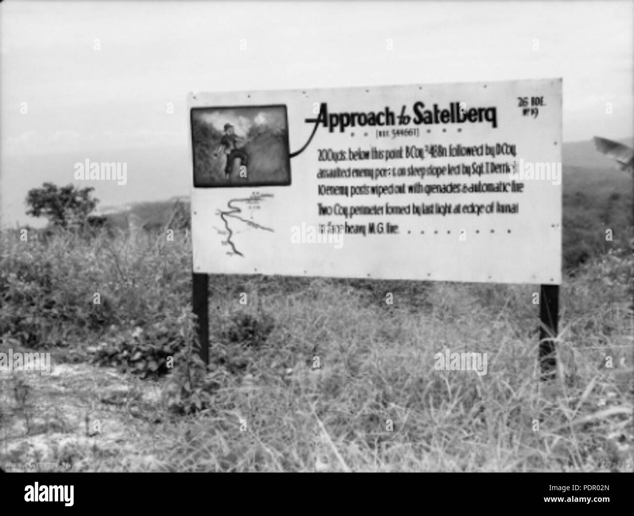 39 Derrick VC sign Sattelberg Stock Photo - Alamy
