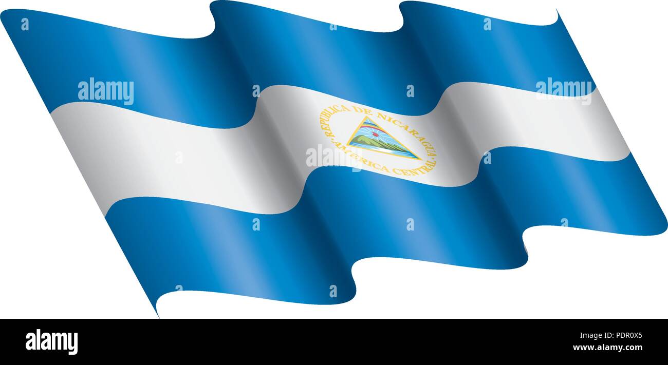 Nicaragua flag, vector illustration on a white background Stock Vector ...