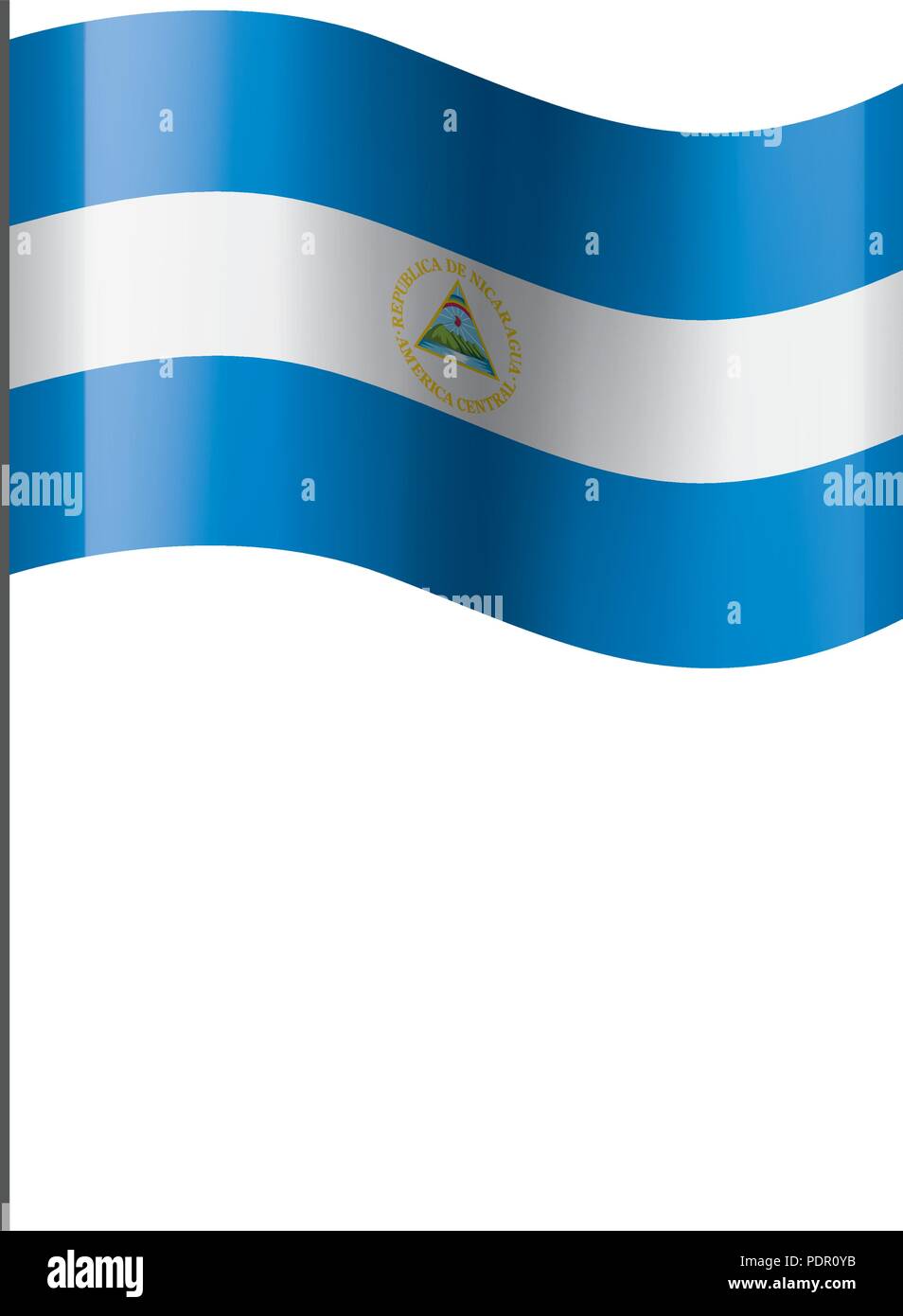 Nicaragua flag, vector illustration on a white background Stock Vector ...
