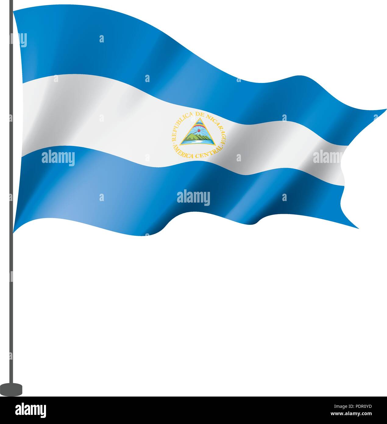Nicaragua flag, vector illustration on a white background Stock Vector ...