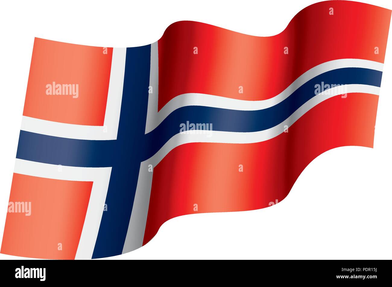 Norway flag, vector illustration on a white background Stock Vector ...