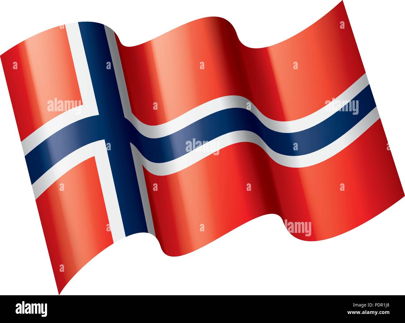 Norway flag, vector illustration on a white background Stock Vector ...