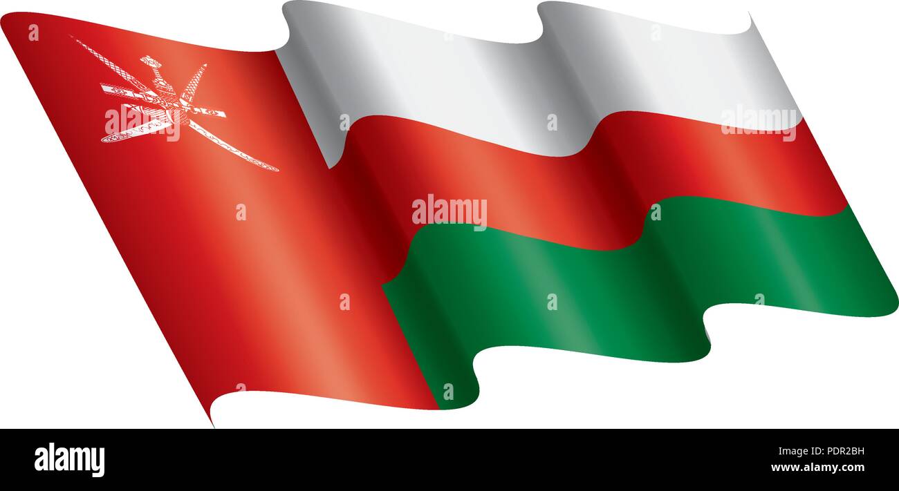 Oman waving flag on green Stock Vector Images - Alamy
