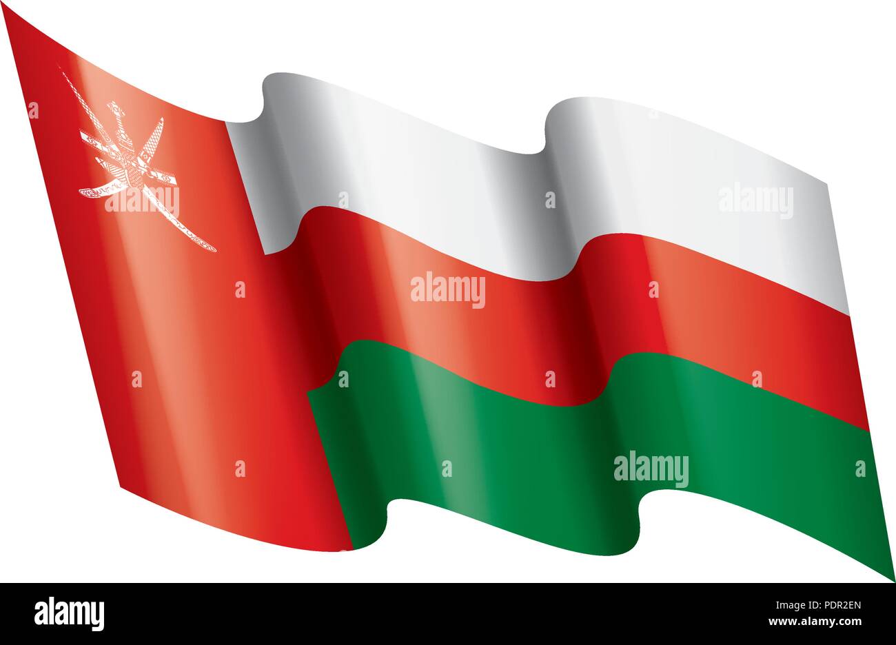 Oman waving flag on green Stock Vector Images - Alamy