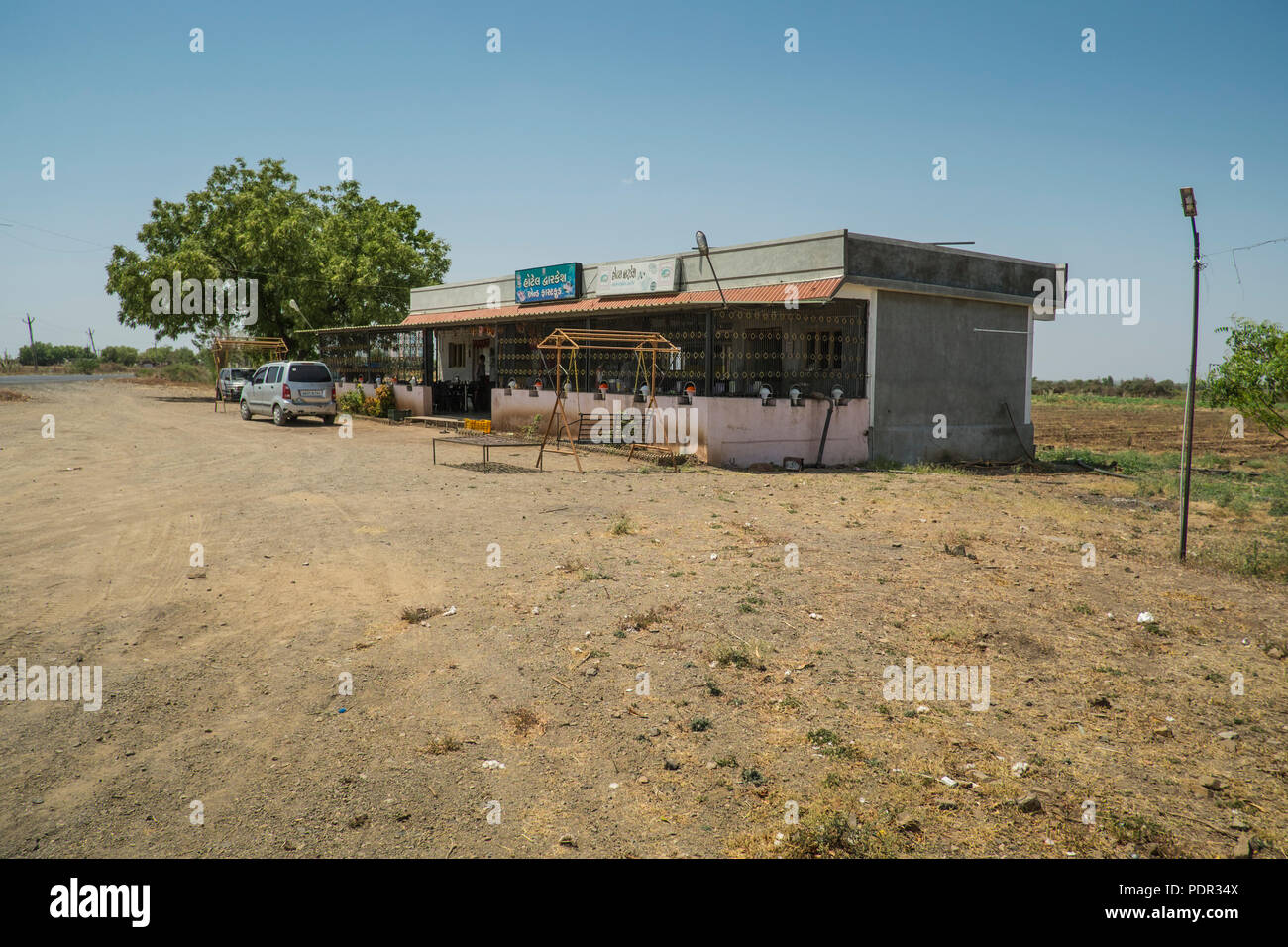 A typical Indian 'dhaba' or restaurant serving food almost 24X7 next to ...