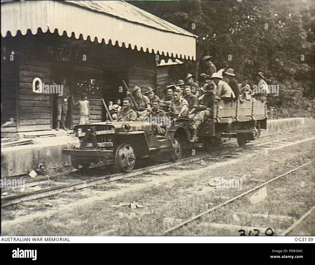 71 JEEP-TRAIN AT LUMAT, NORTH BORNEO Stock Photo - Alamy