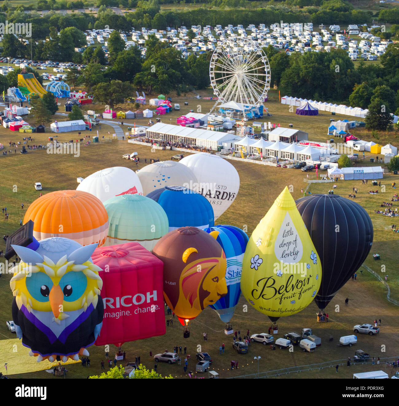 Tethered balloons in the main arena at the Bristol International ...