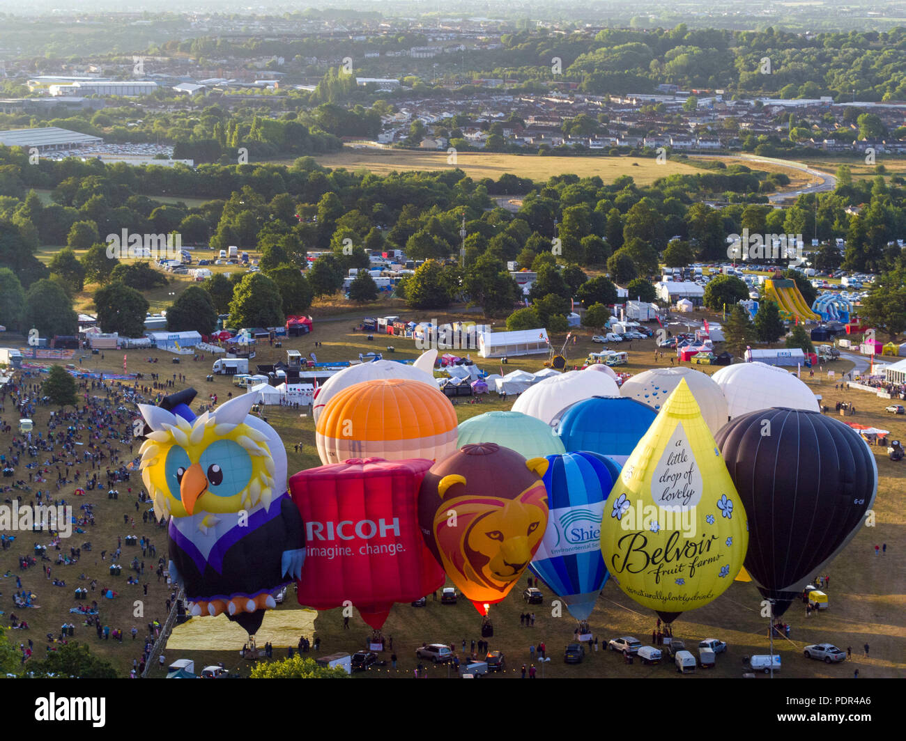 Tethered balloons in the main arena at the Bristol International ...