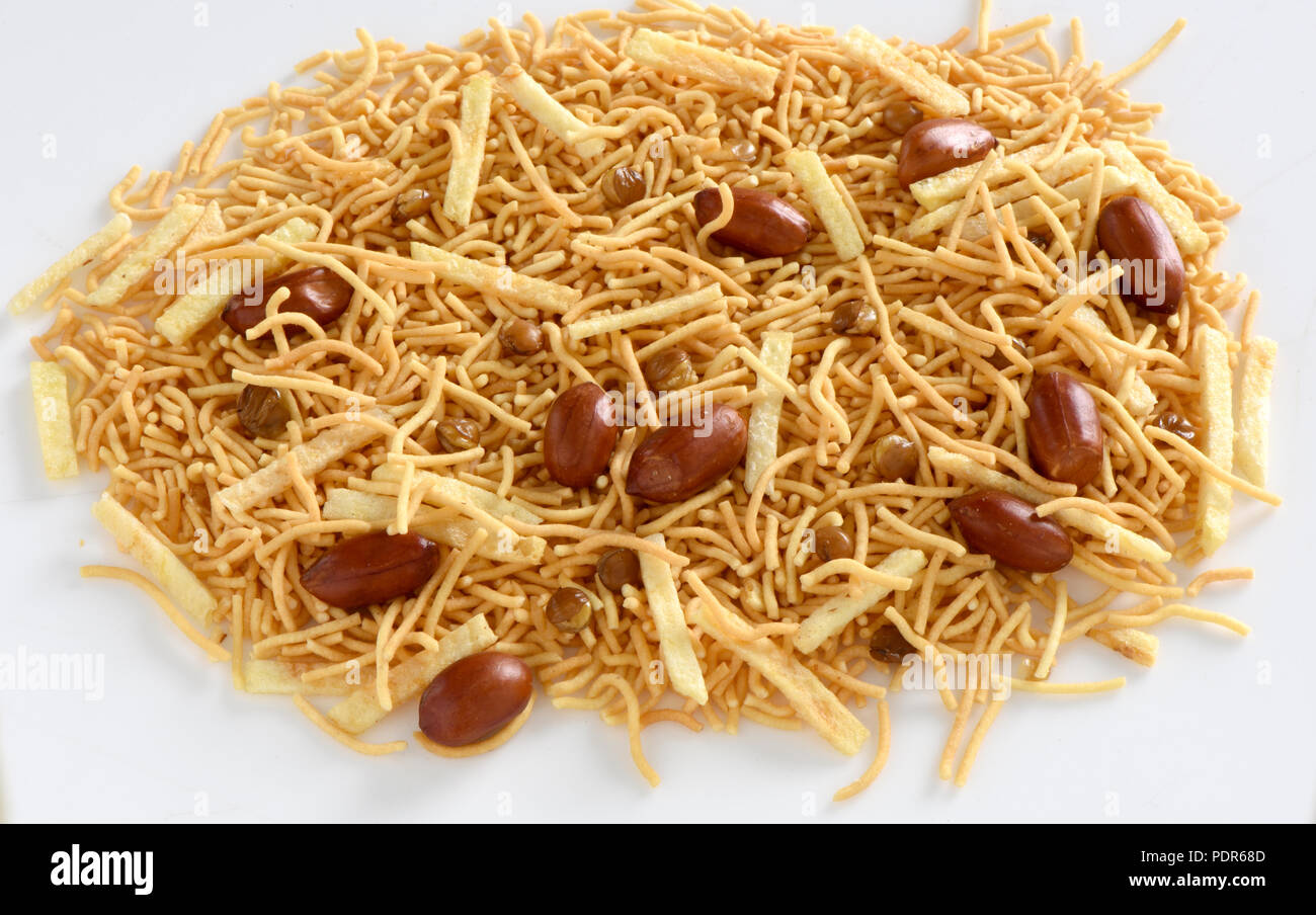 Lahori Style Nimco, a savoury and crispy blend of peanuts and sev Stock ...