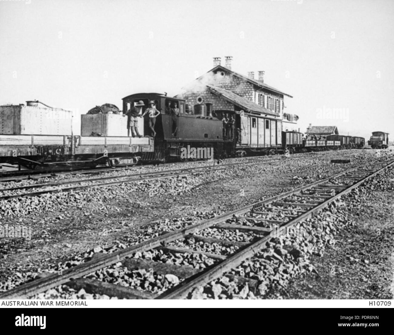 74 Junction Station, Palestine. c. 1917. The railway station where the ...