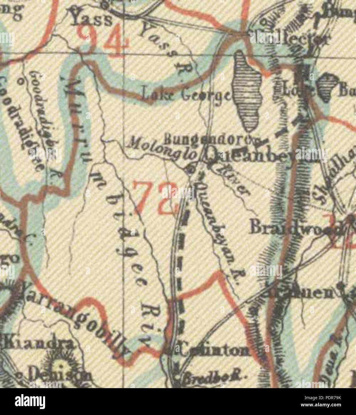 Queanbeyan map hi-res stock photography and images - Alamy