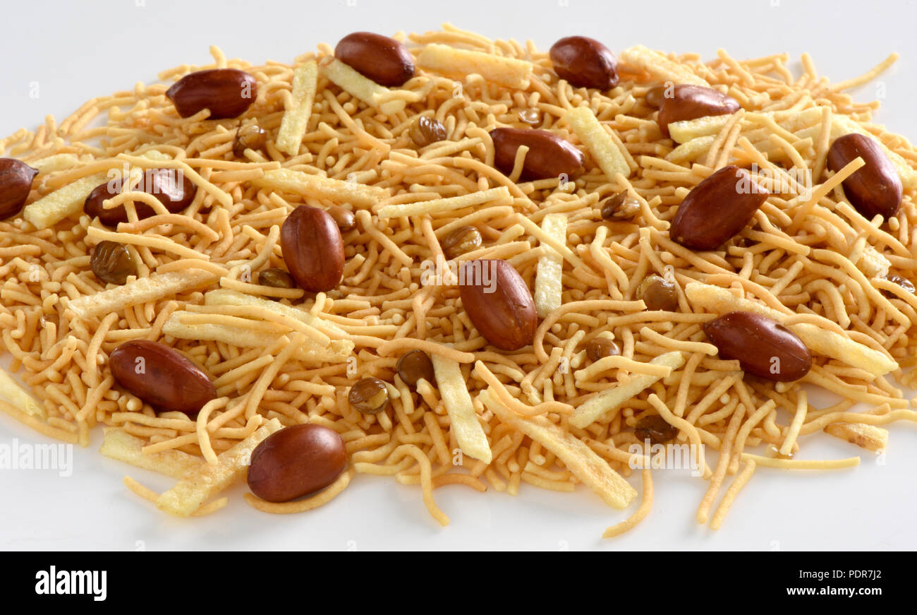 Lahori Style Nimco, a savoury and crispy blend of peanuts and sev Stock ...