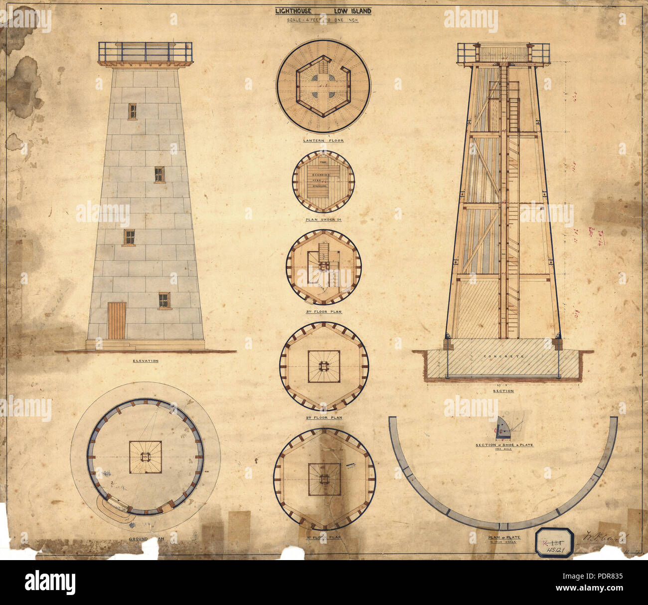 81 Low Island Lighthouse, 1874 Stock Photo - Alamy