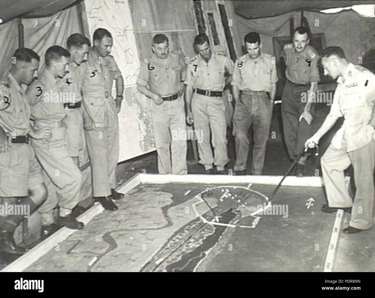 82 Major General Jack Stevens and AS 6th Div staff Mar 1944 (AWM 065156 ...