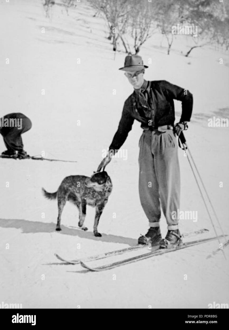 Man training dog on Black and White Stock Photos & Images - Alamy