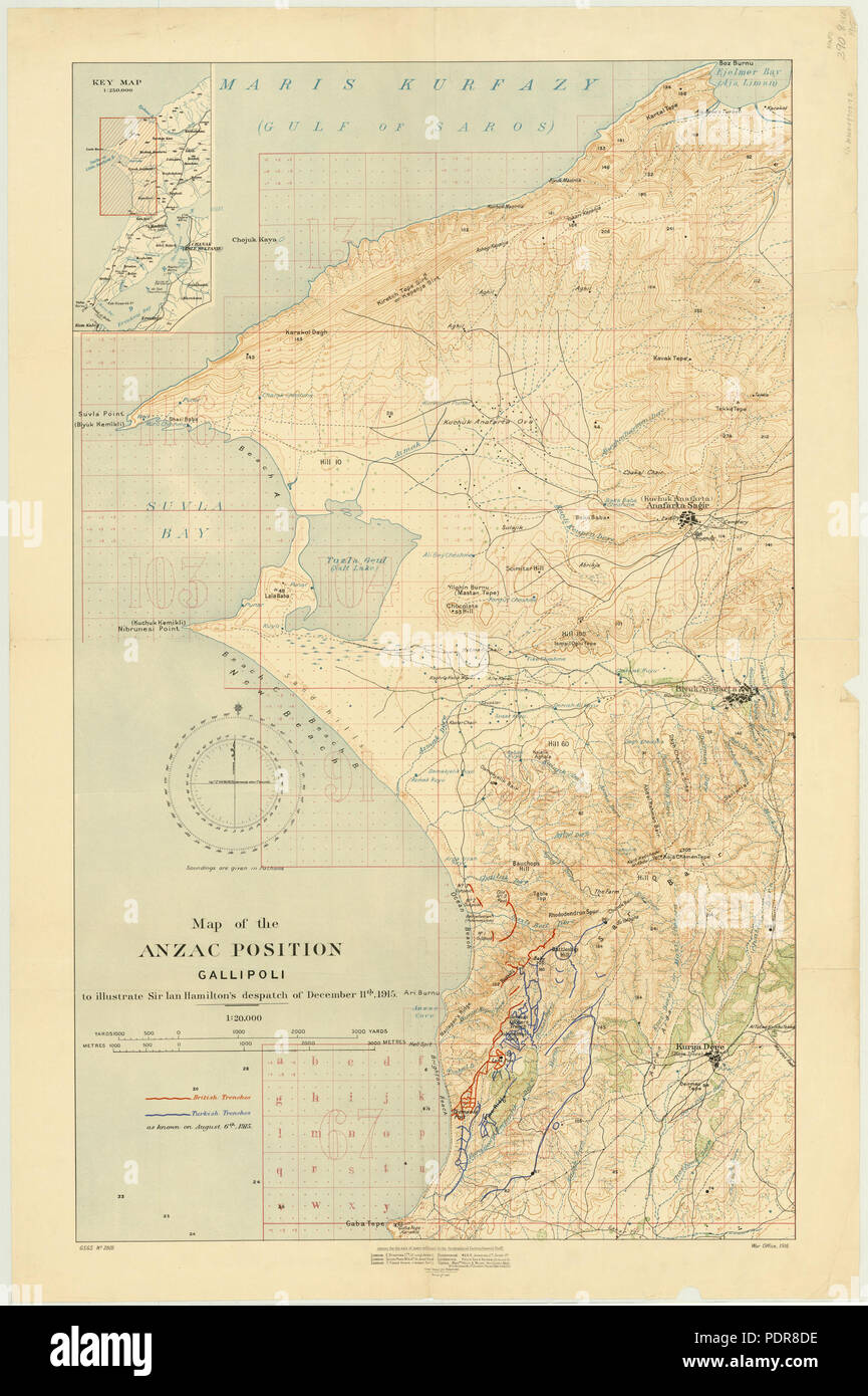 Gallipoli 1915 map hi-res stock photography and images - Alamy