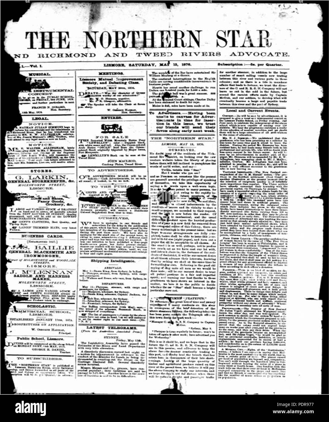 Northern star newspaper hi-res stock photography and images - Alamy