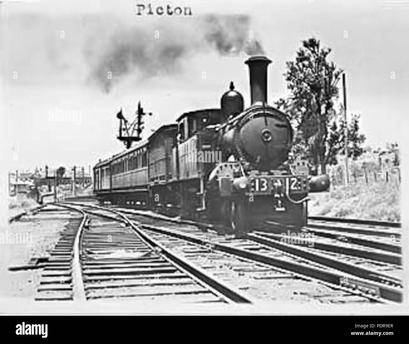 Railways train trains locomotive Black and White Stock Photos & Images ...