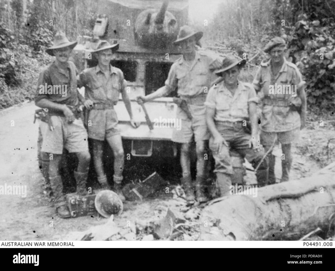 94 P04491.008 destroyed tank Sanananda (buna-gona Stock Photo - Alamy