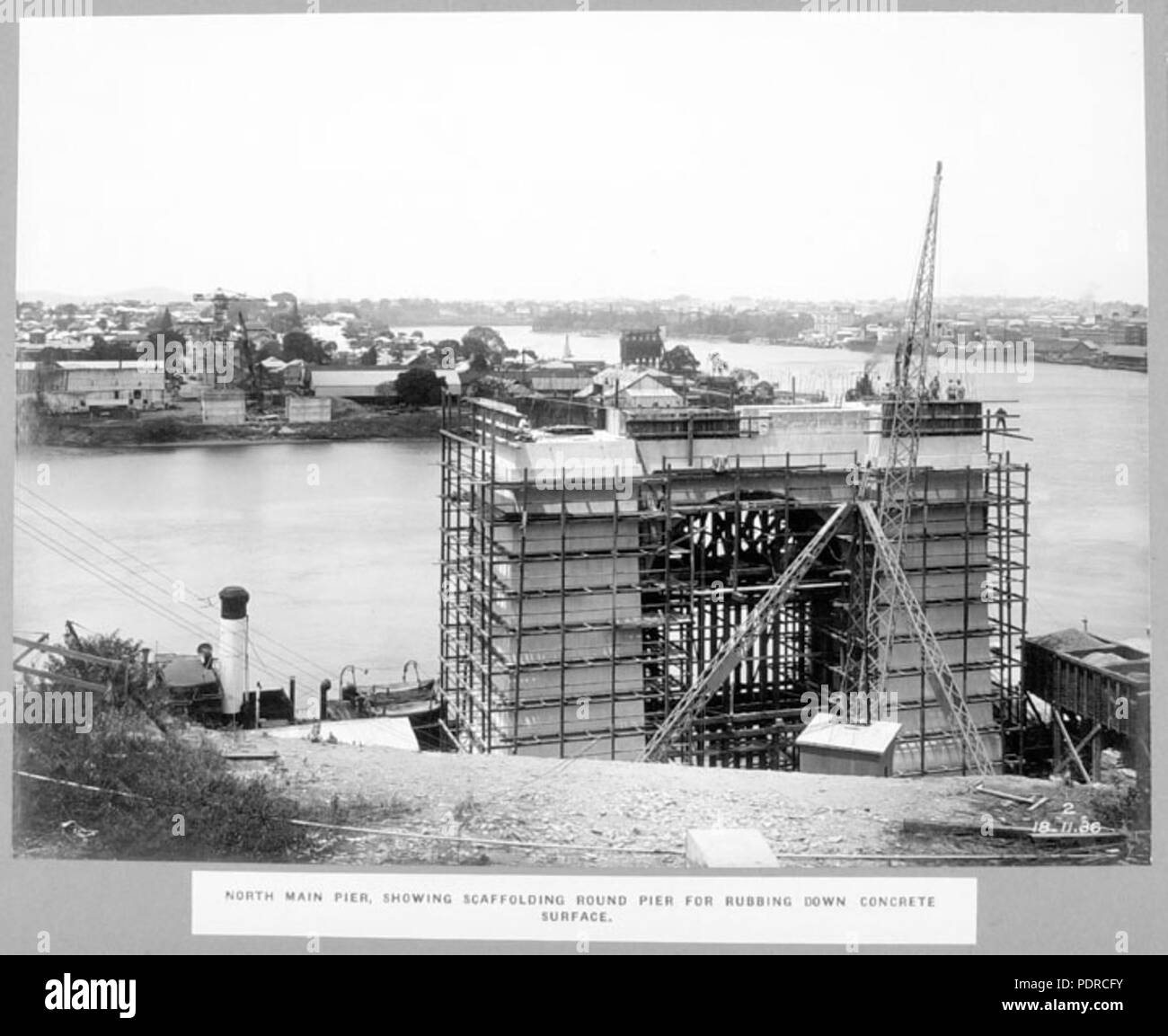 112 Queensland State Archives 3715 North main pier showing scaffolding ...