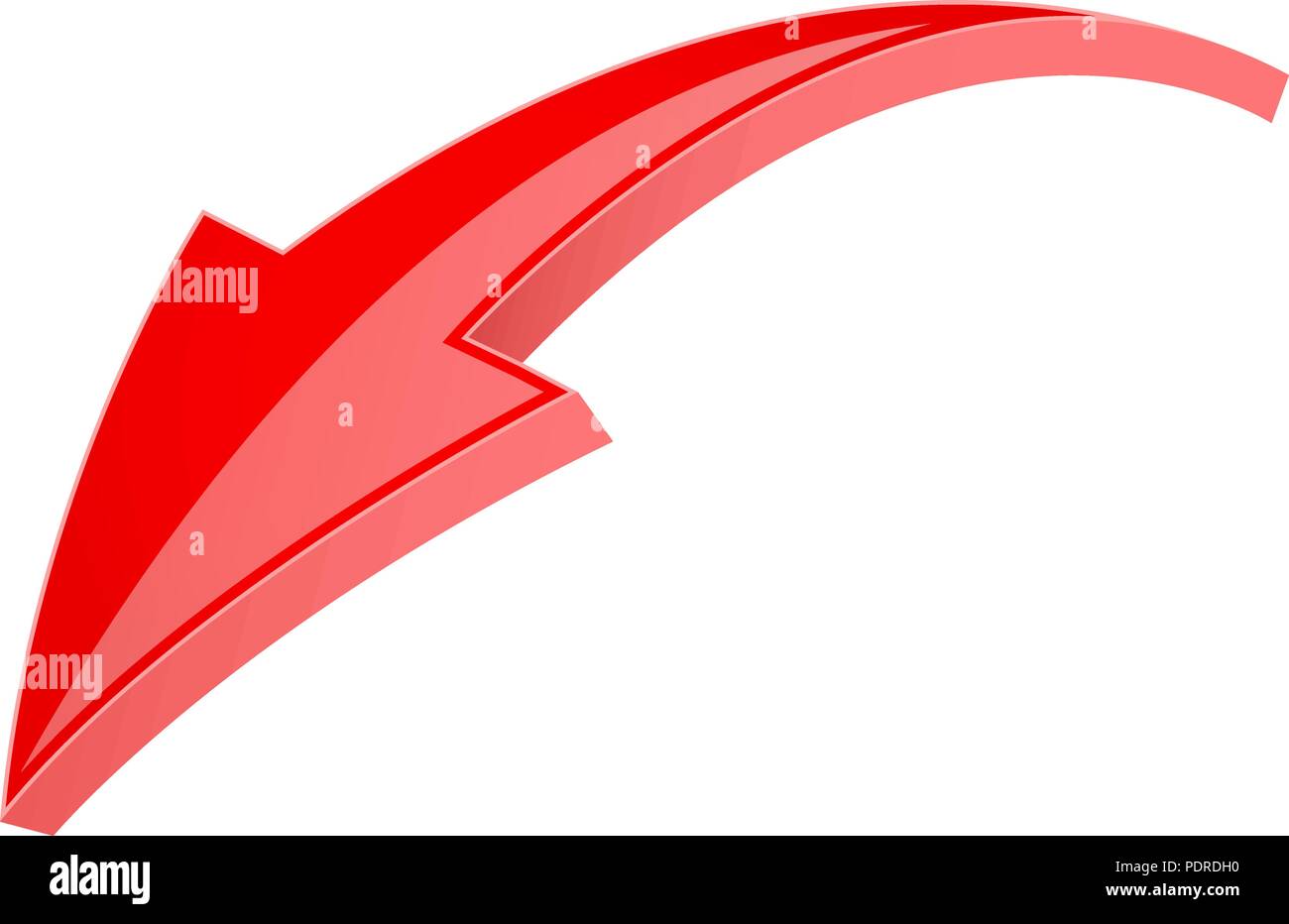 Red 3d shiny arrow Stock Vector Image & Art - Alamy
