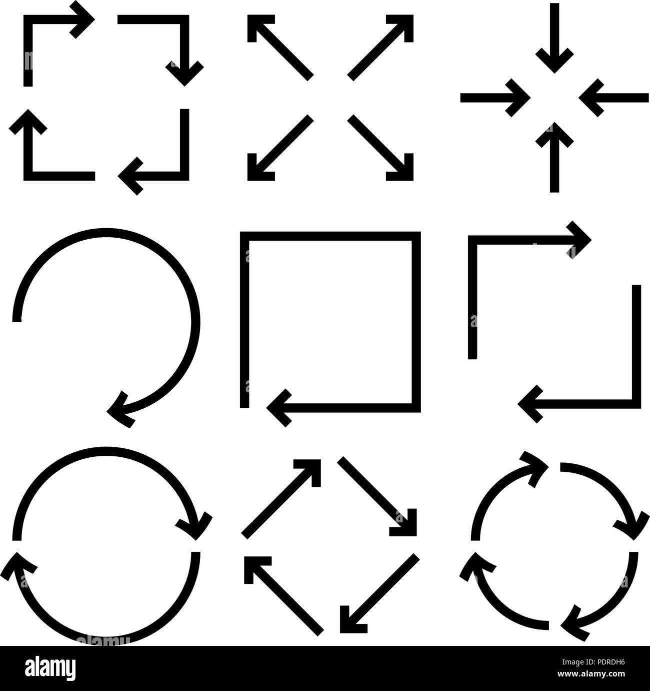 Circle cross square Black and White Stock Photos & Images - Alamy