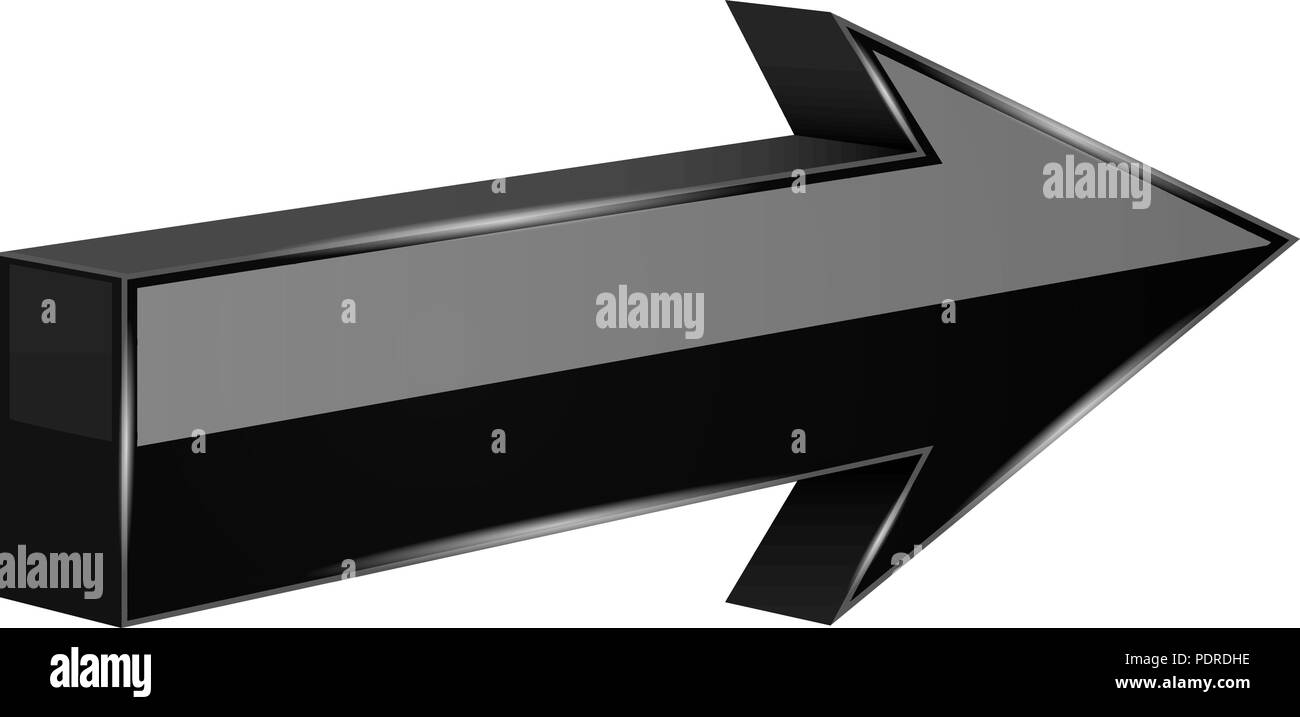 Black arrow. 3d next sign Stock Vector Image & Art - Alamy