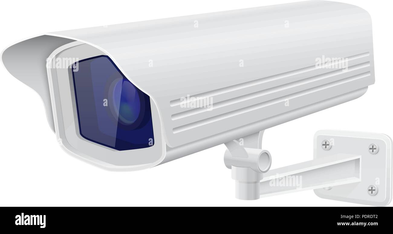 Security camera. White CCTV surveillance system Stock Vector Image ...