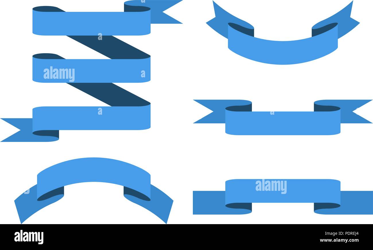 Blue paper scrolls. Set Stock Vector Image & Art - Alamy