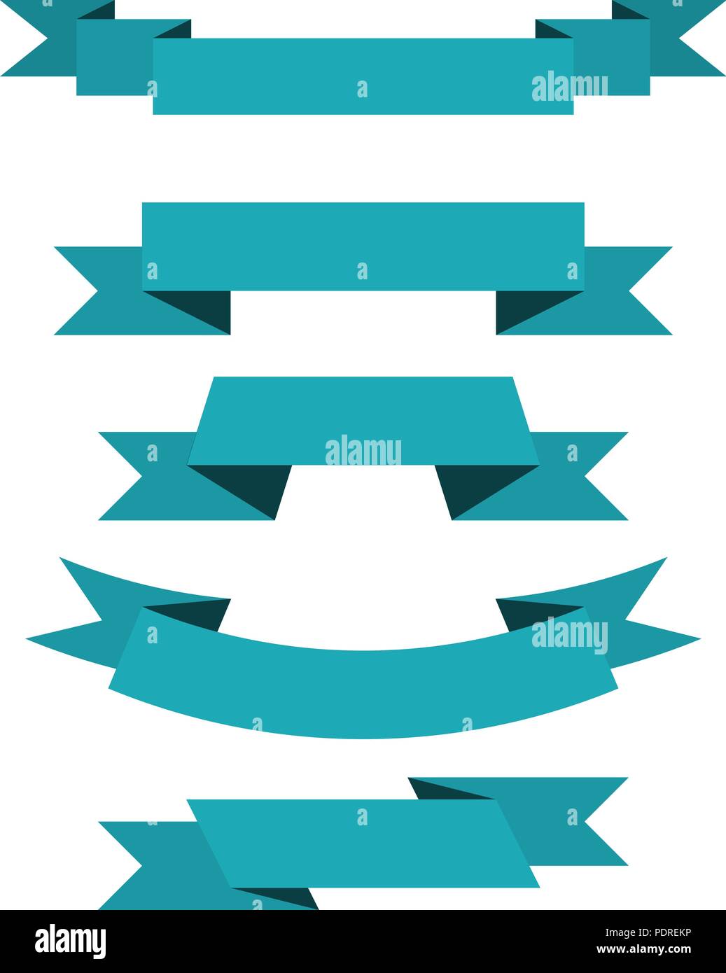 Blue paper scrolls. Set Stock Vector Image & Art - Alamy