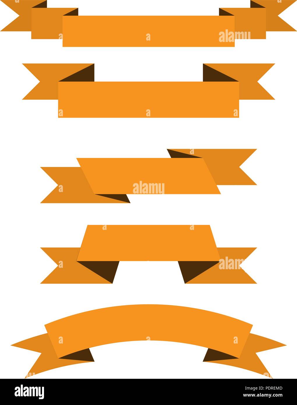 Yellow paper scrolls. Set Stock Vector Image & Art - Alamy