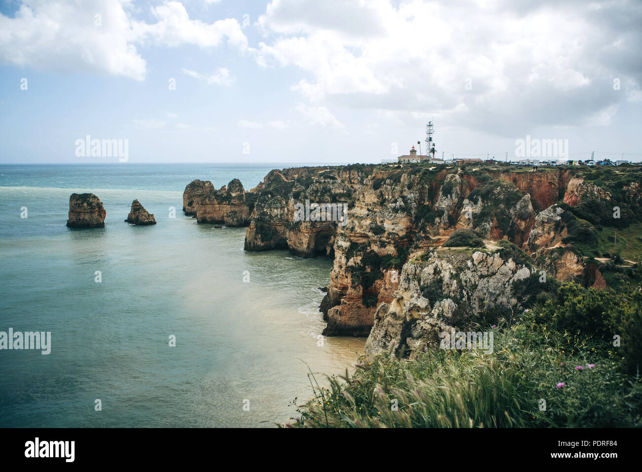 Beautiful views of the Atlantic Ocean and the rocks off the coast of ...