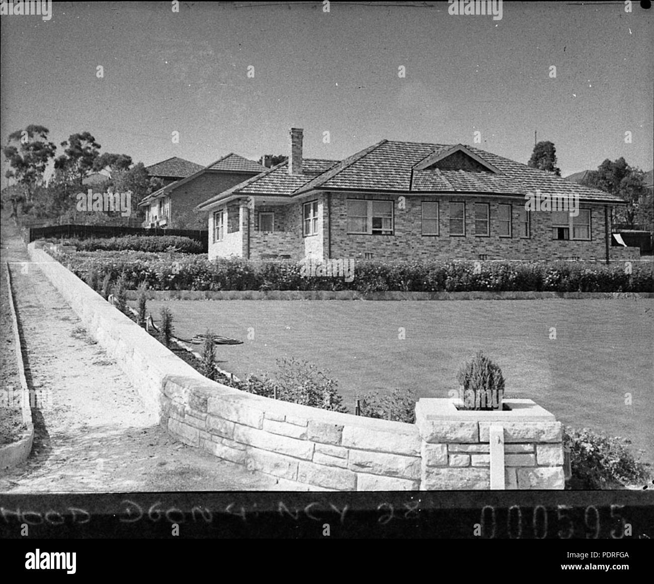 Front built houses Black and White Stock Photos & Images - Alamy