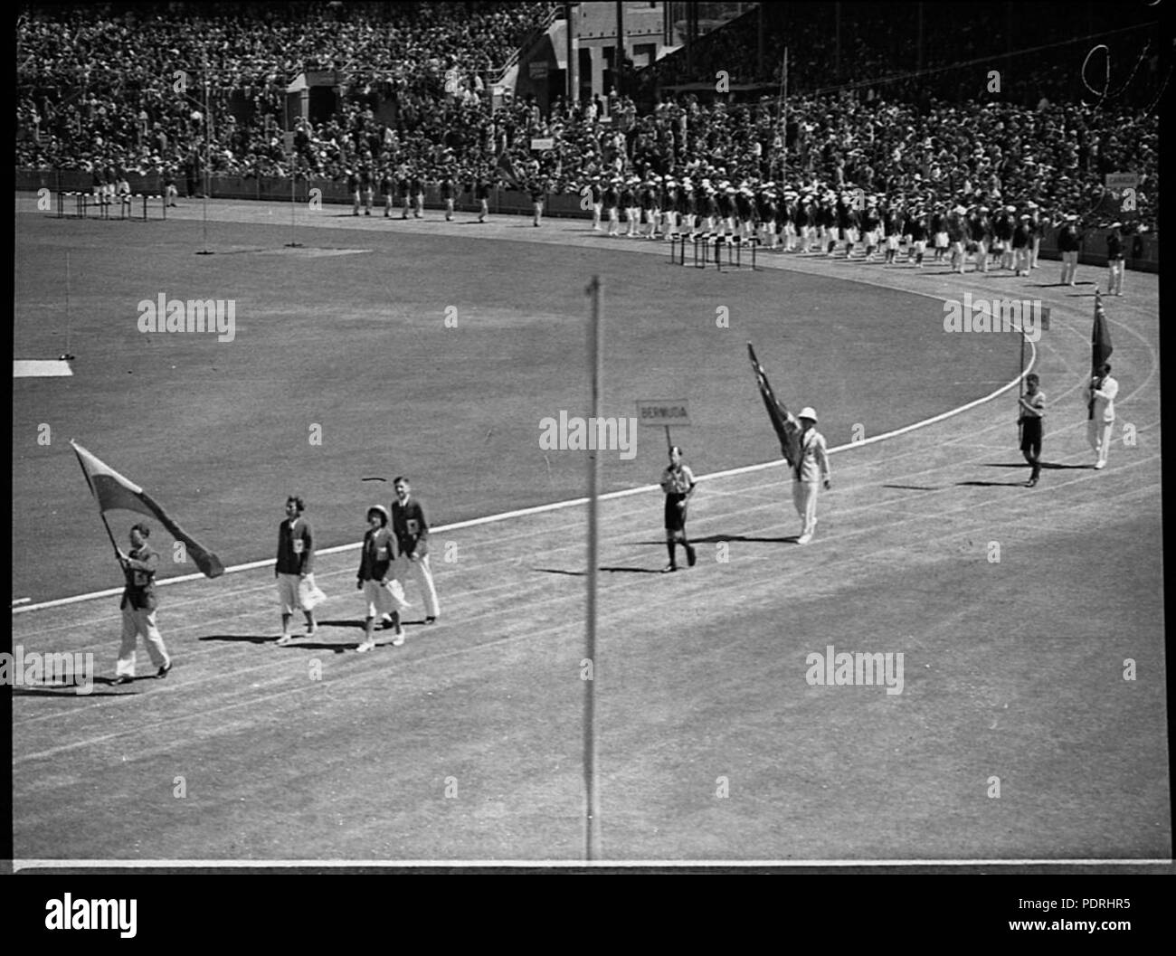 Cricket opening ceremony Black and White Stock Photos & Images - Alamy