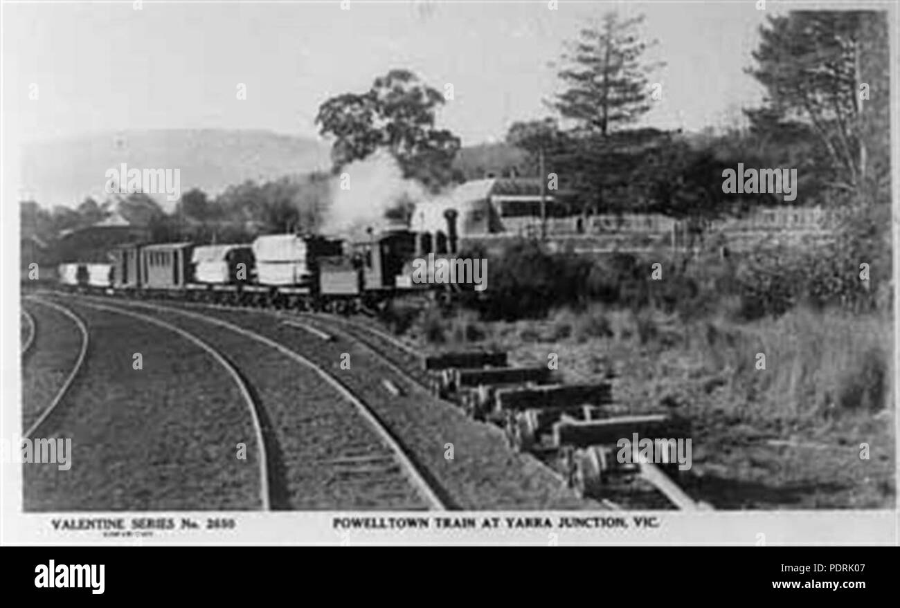 98 Powelltown Train at Yarra Junction, Vic Stock Photo - Alamy