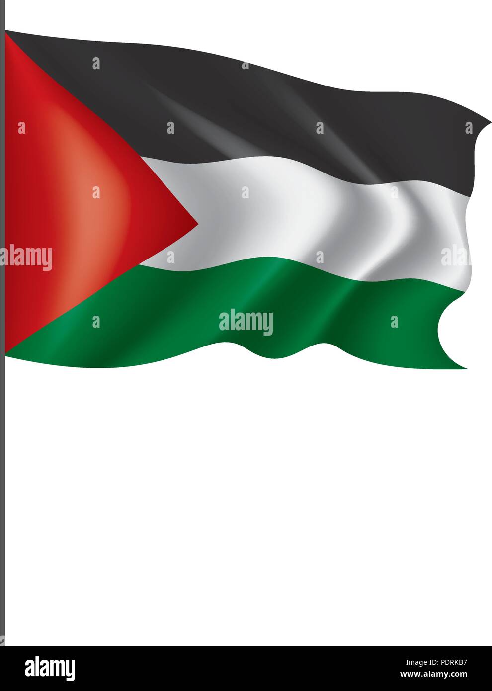 National flag palestine black white Stock Vector Images - Alamy