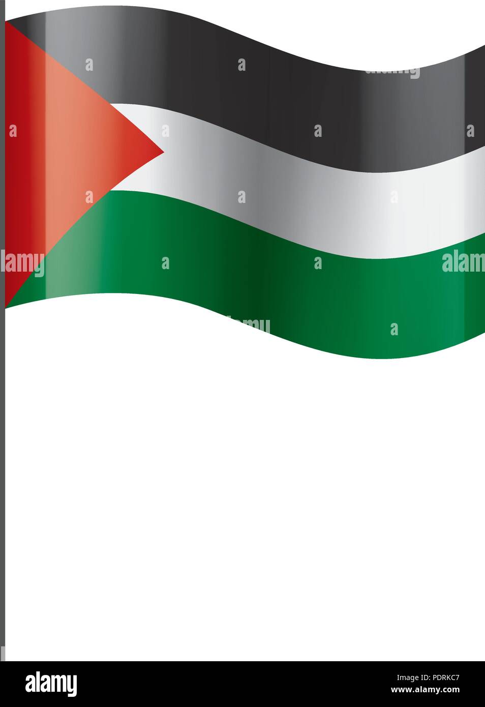 Palestine flag on black Stock Vector Images - Alamy