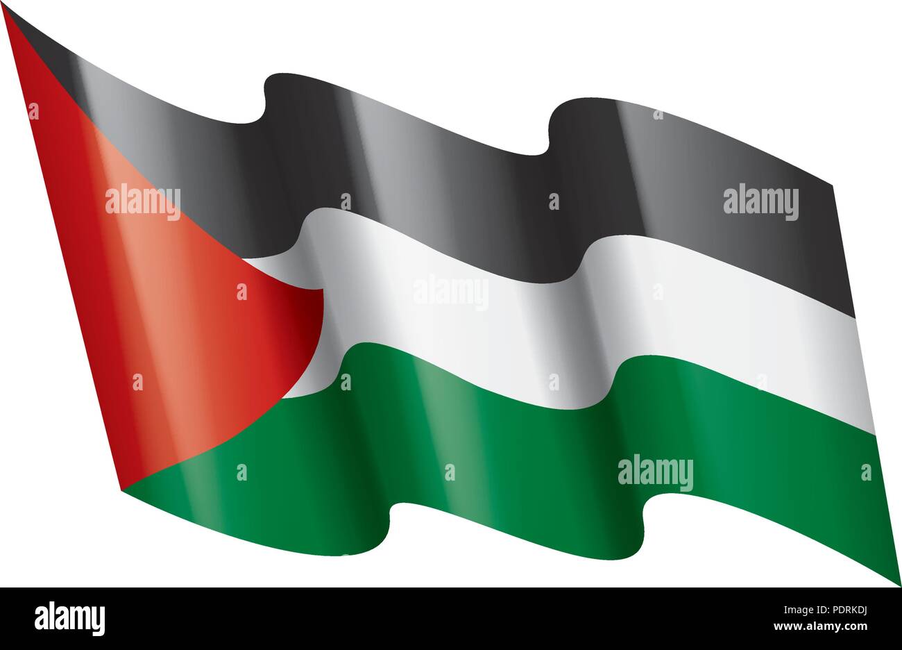 National flag palestine black white Stock Vector Images - Alamy
