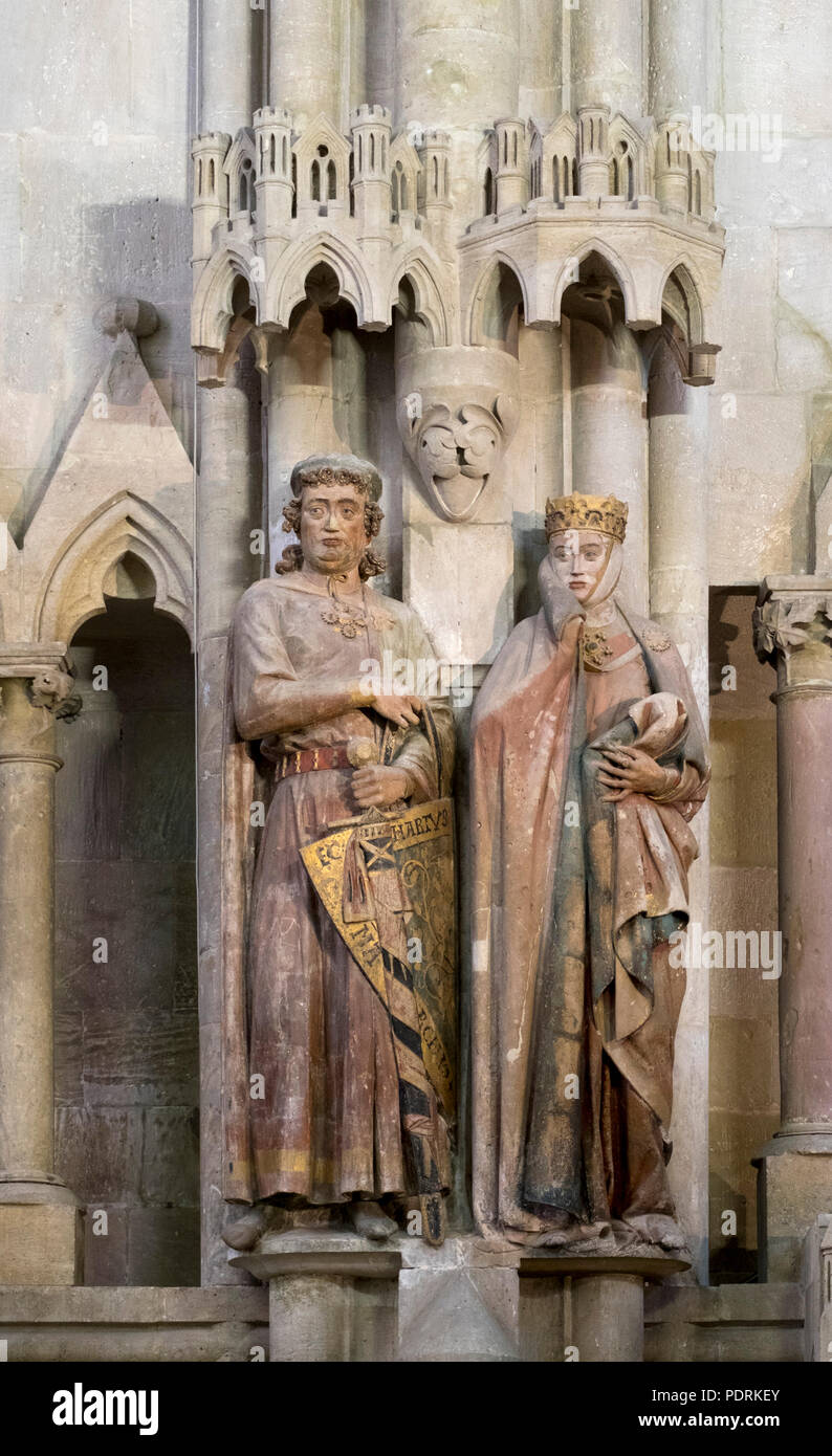 Stifterfiguren Ekkehard und Ute Stock Photo - Alamy
