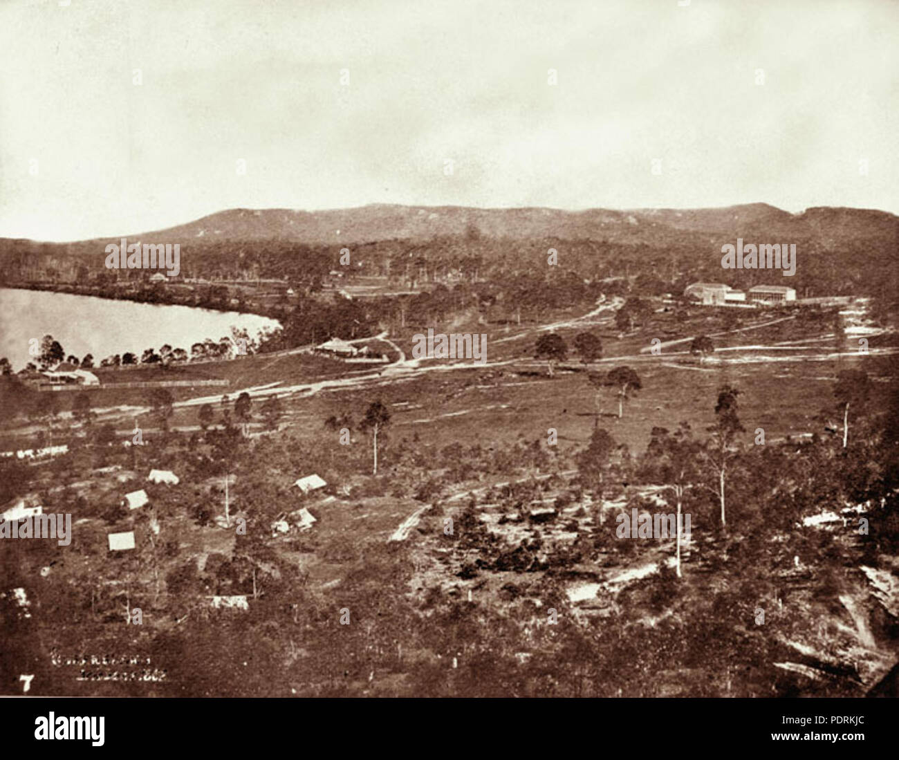 106 Queensland State Archives 2282 View of Brisbane 1862 Stock Photo - Alamy