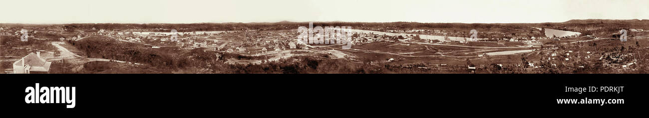 106 Queensland State Archives 2290 Panorama view of Brisbane 1862 Stock ...