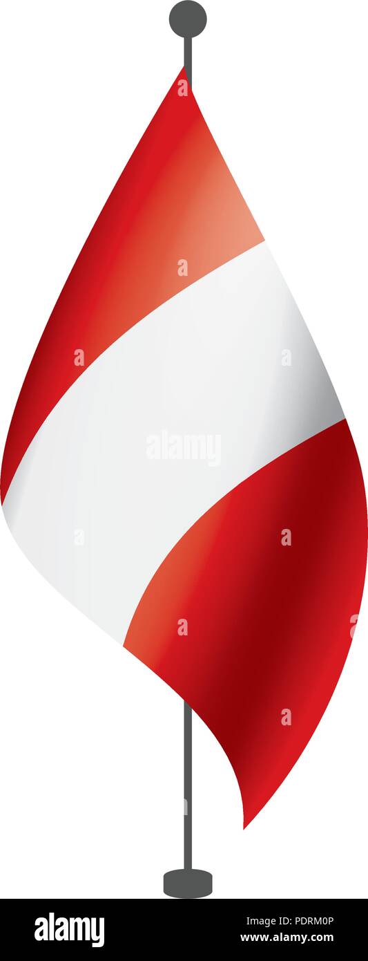 Peru flag, vector illustration on a white background Stock Vector Image ...